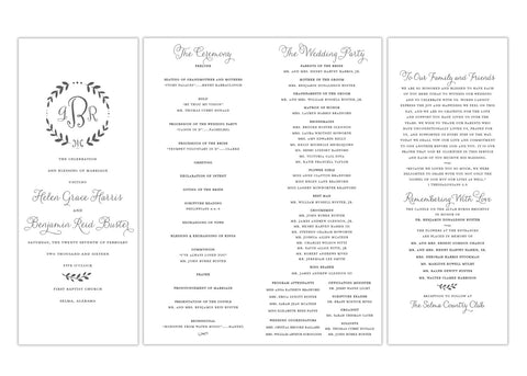 What to include on wedding program? – Gilm Press